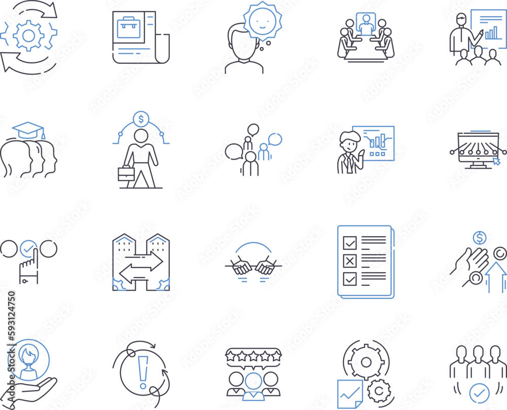 Corporation achievments outline icons collection. Achievements, Success ...