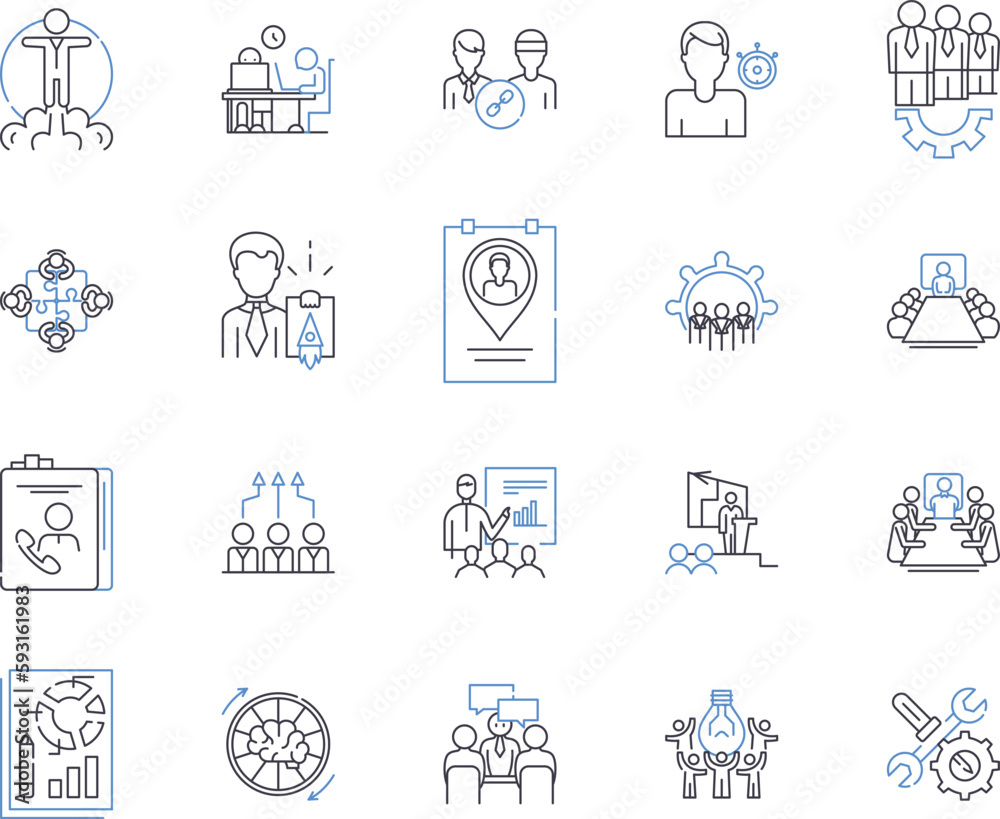 Board of Directors outline icons collection. Board, Directors, Trustees ...