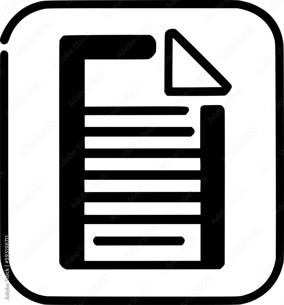 black individual office paper policy approve line icon, simple outline ...