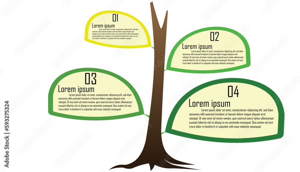 Infographic trees and leaves renewable energy template for consumption ...