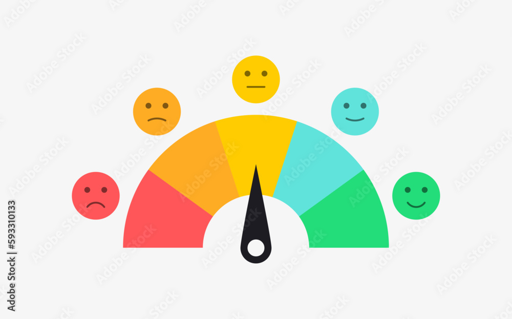 Vector de Stock feedback emojis emoticons. happy, smile, neutral, sad ...