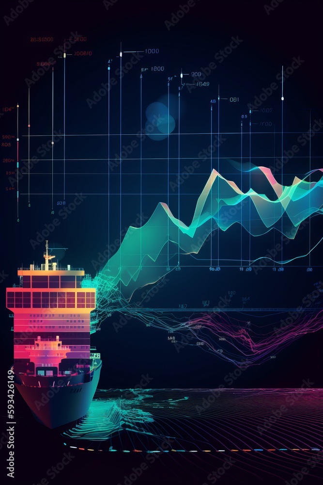 Data-Driven Ocean Voyage: Ship Sailing with Background Indicator Stock ...