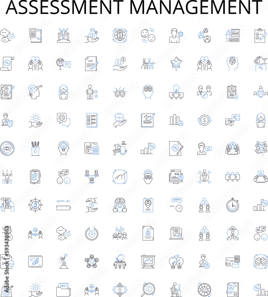 Assessment management outline icons collection. Assessment, Management ...