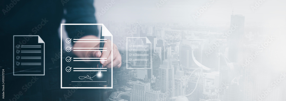 Signing electronic documents on digital documents Online and checklist ...