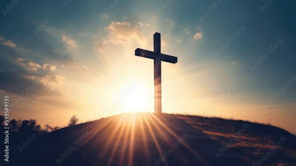 Cross Shape In Clouds - Risen - Jesus Ascends to Heaven Scene ...