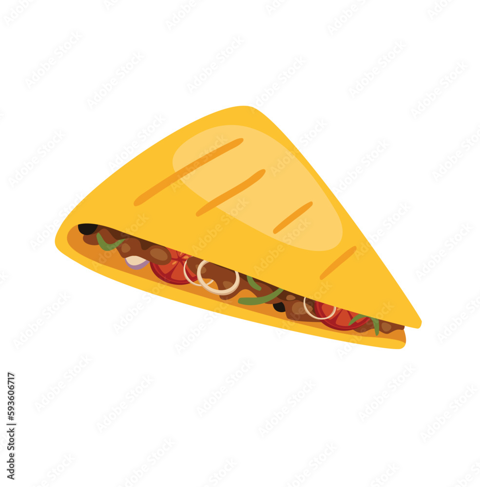 Vector de Stock Concept Welcome to Mexico tortilla. The illustration ...