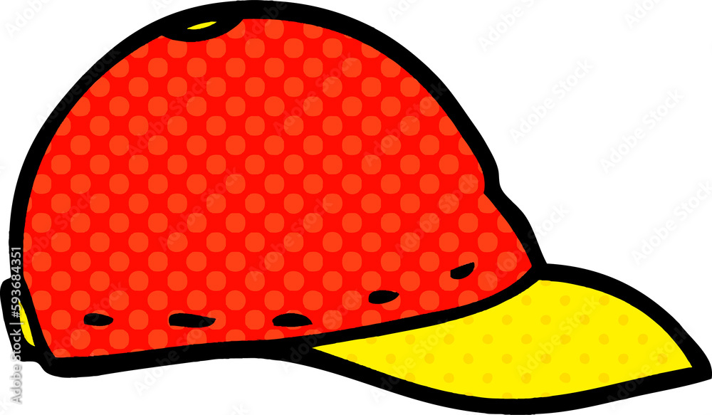 cartoon doodle baseball cap Stock Illustration | Adobe Stock