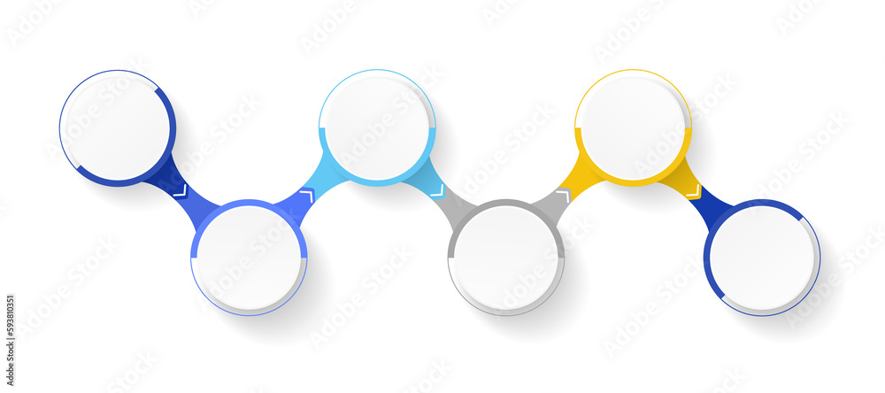 Infographic template for business. 6 Steps Modern Timeline diagram ...