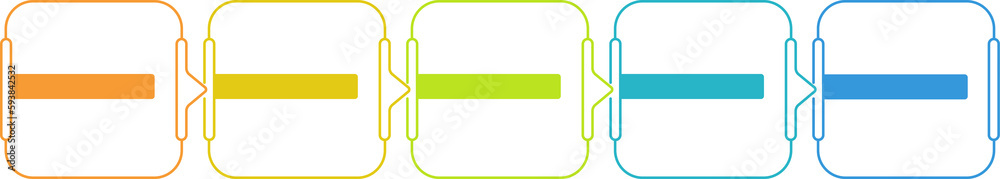 Infographic 5 steps timeline template, info chart data illustration ...