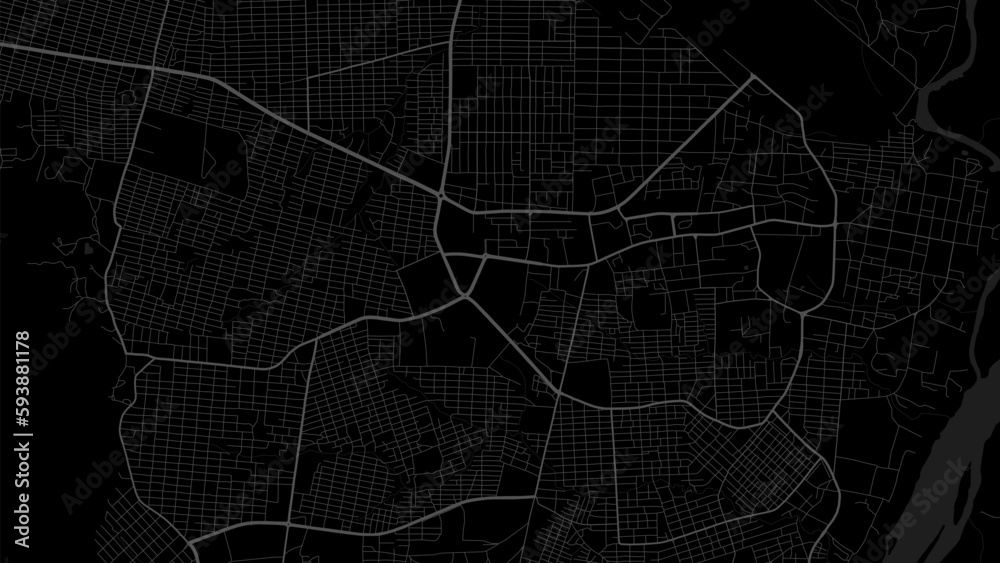 Background Juba map, South Sudan, black city poster. Vector map with ...