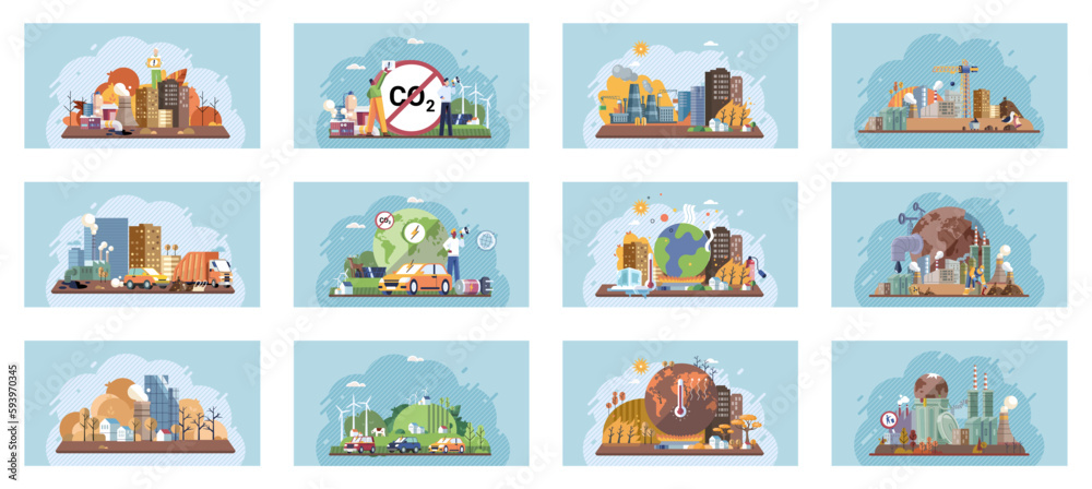 Saving the planet, World Environment Day. Planet Earth in smoke ...