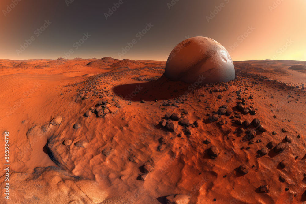 Surface of planet Mars, 8K HDRI map, spherical environment panorama ...