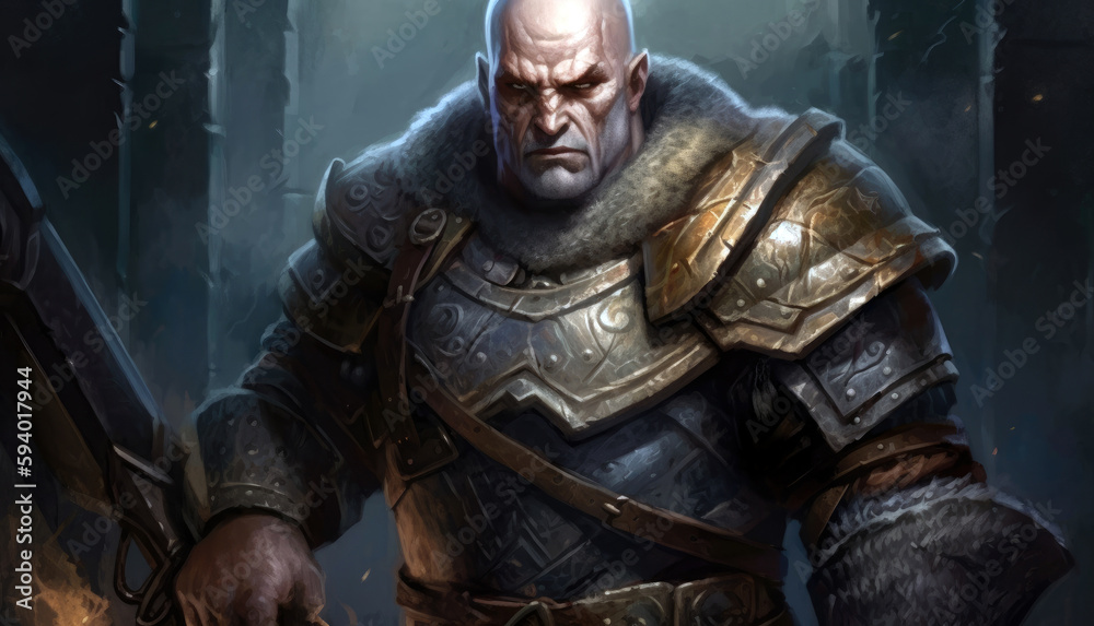 fantasy stoic goliath fighter, dnd character concept, generative ai ...
