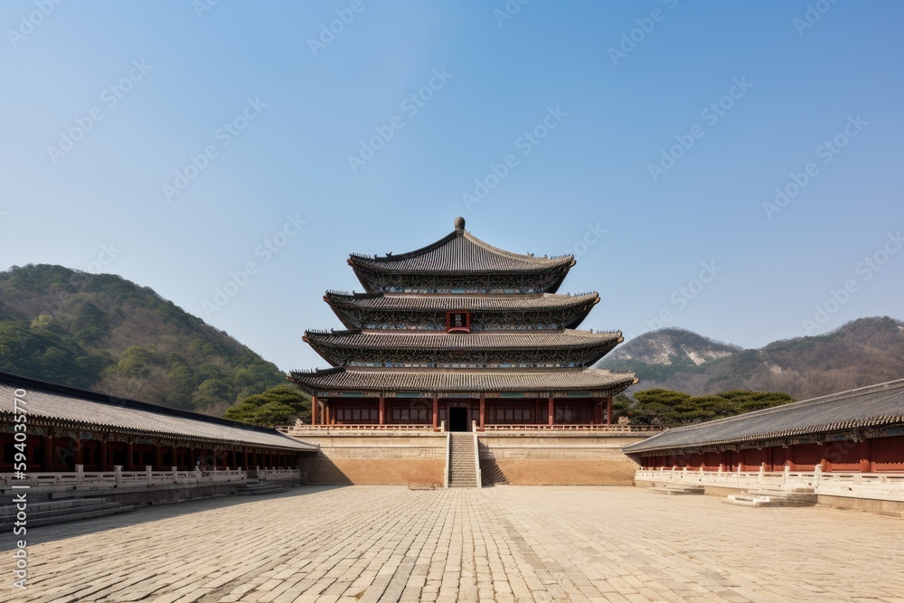 Ilustración de Stock Palace created with Generative AI technology ...