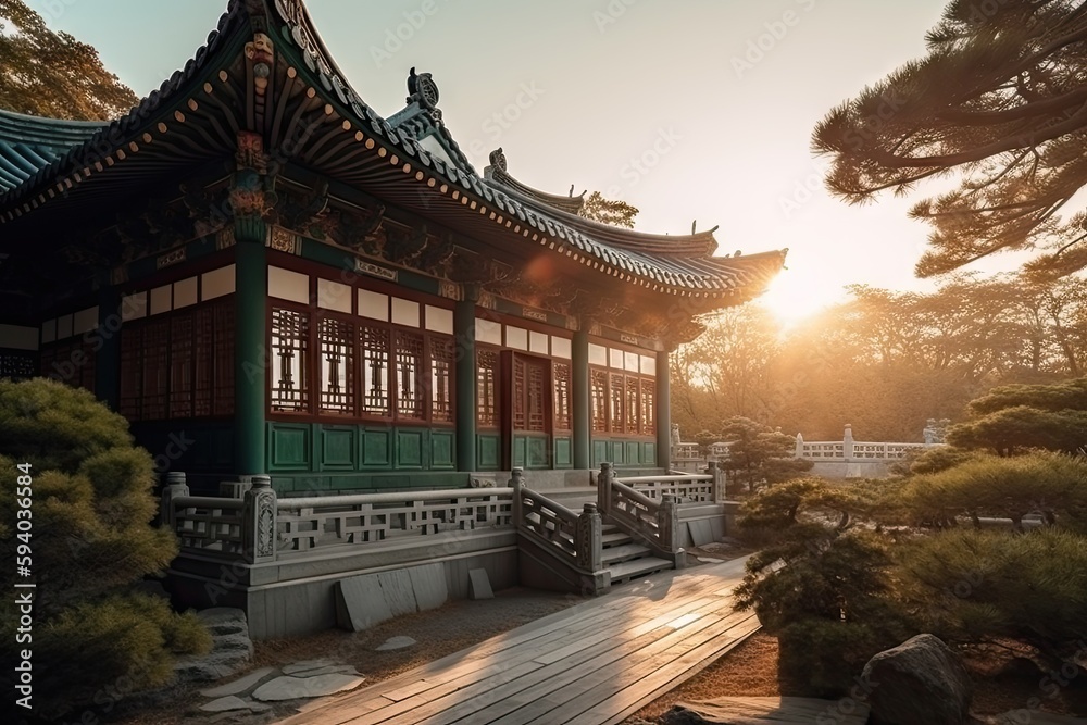 Palace created with Generative AI technology 素材庫插圖 | Adobe Stock