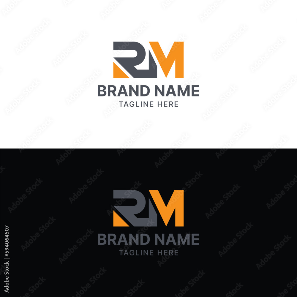 initial letter RM logo design vector stock Stock Vector | Adobe Stock