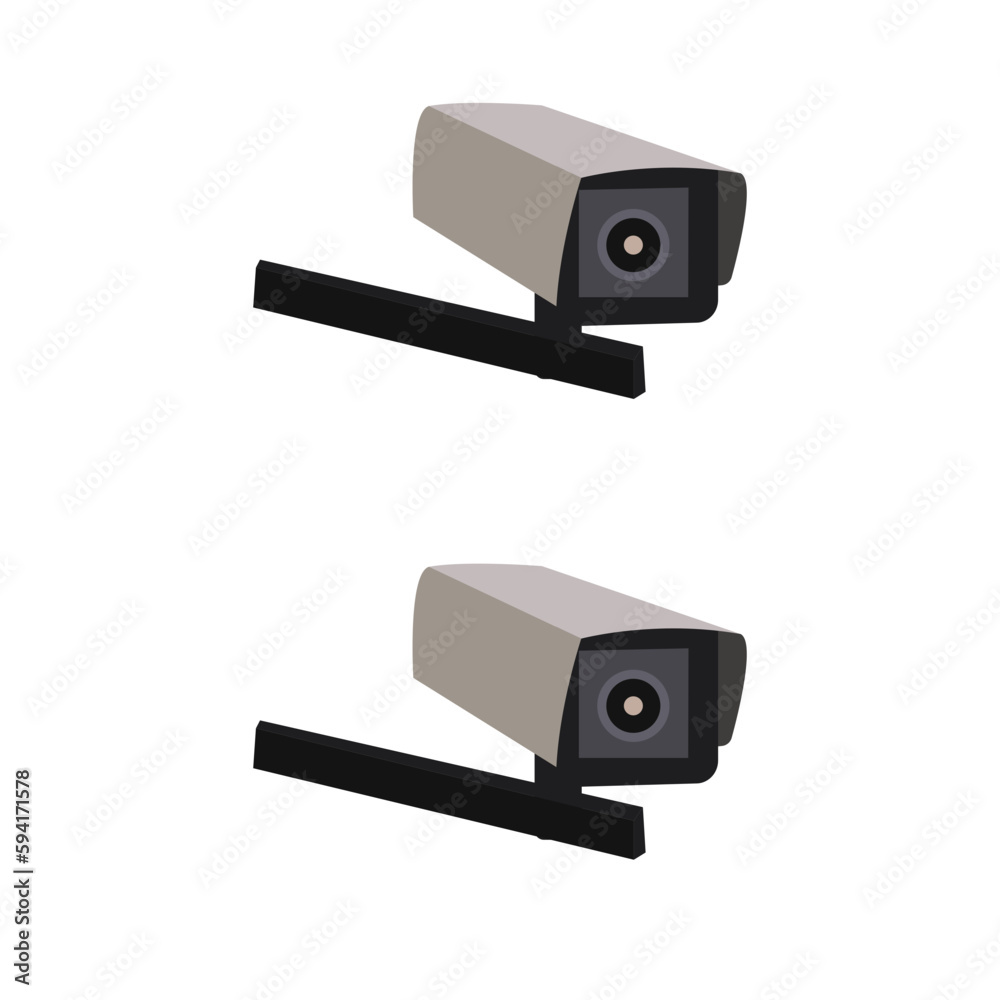 Secure guard eye and crime prevention isolated on white background ...