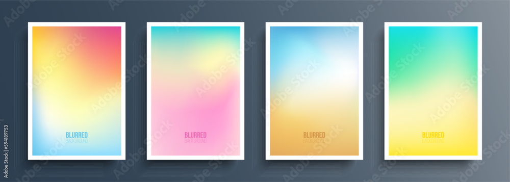 Summertime colors blurred backgrounds with soft color gradient for your ...