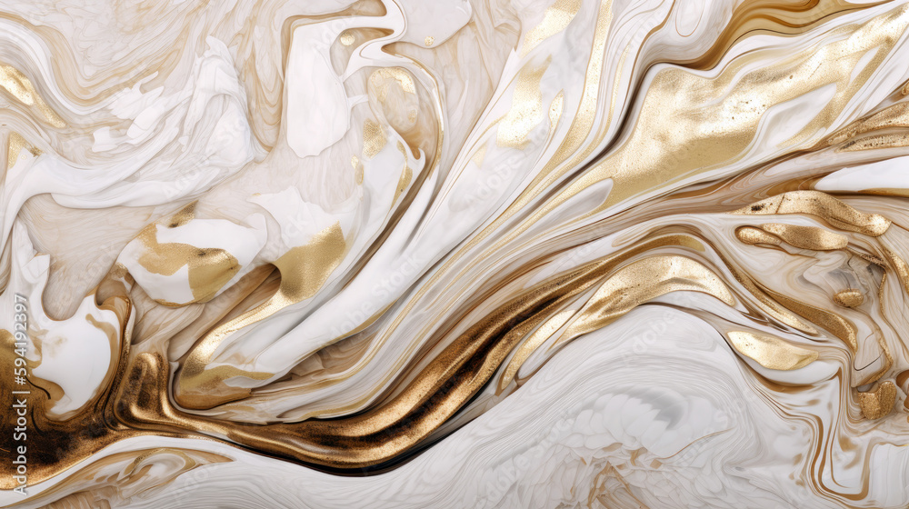 Abstract fluid art background beige and silver colors. Liquid marble ...
