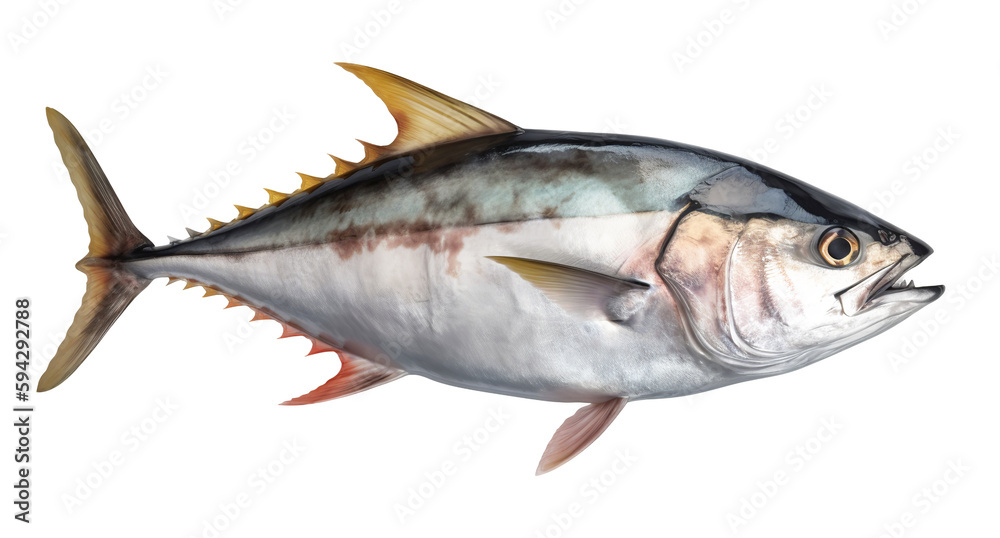 Tuna fish in transparent background. Generative AI. Stock Illustration ...