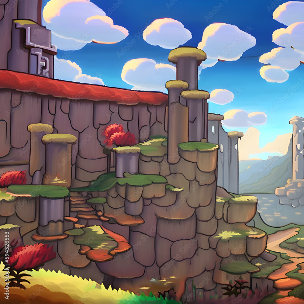 Generic Environment. CARTOON Style. Style Adventure Time. Content for ...