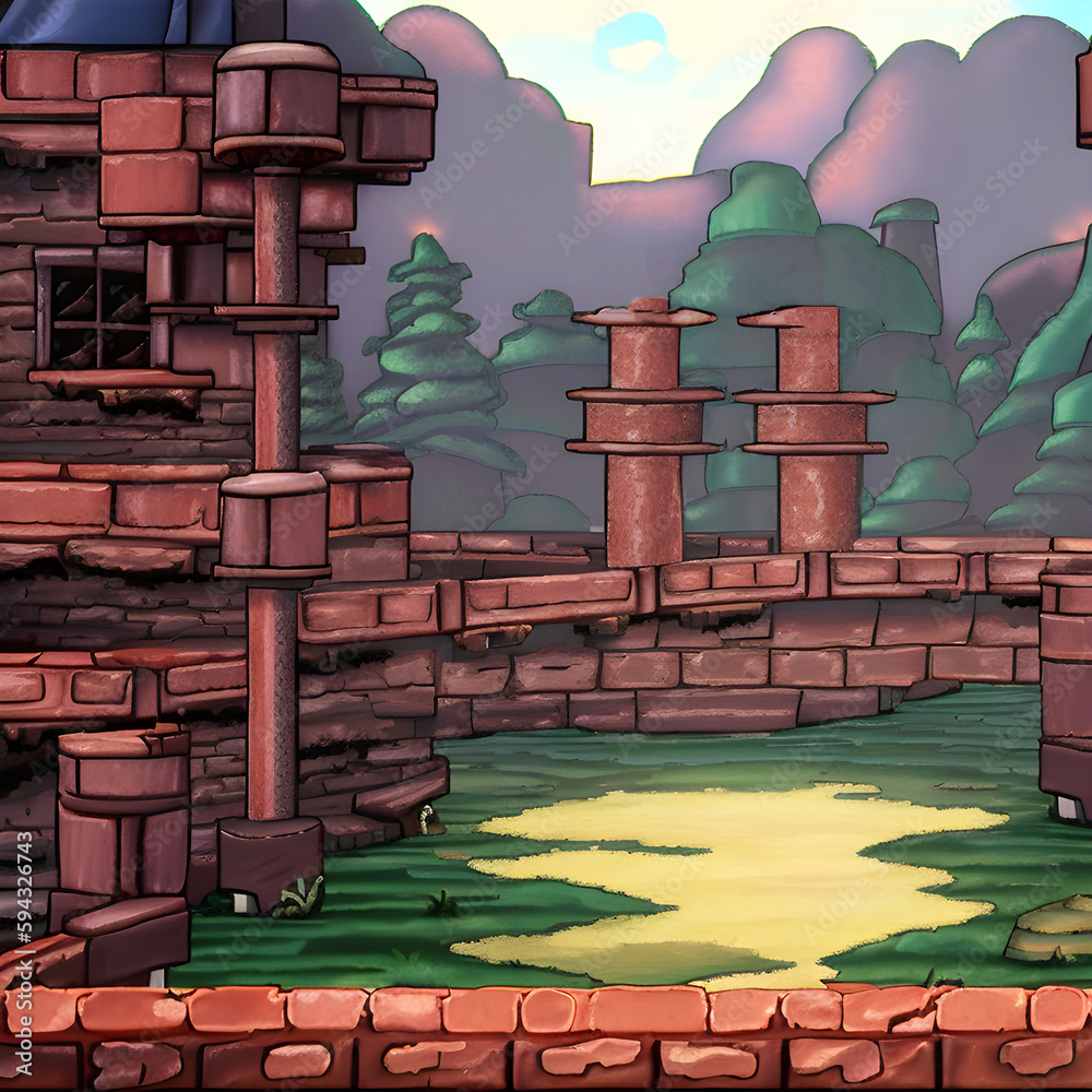 Generic Environment. CARTOON Style. Style Adventure Time. Content for ...