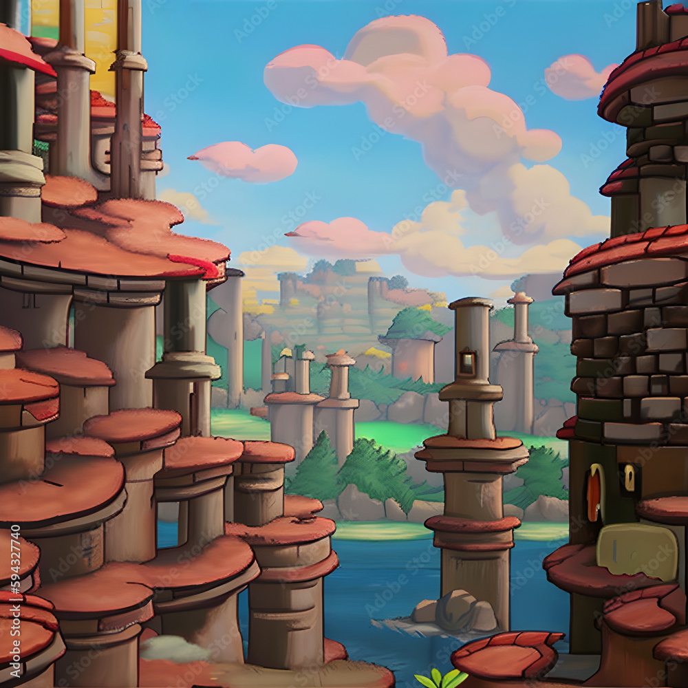Generic Environment, adventure time, cuhead, psicodelic, Environment ...