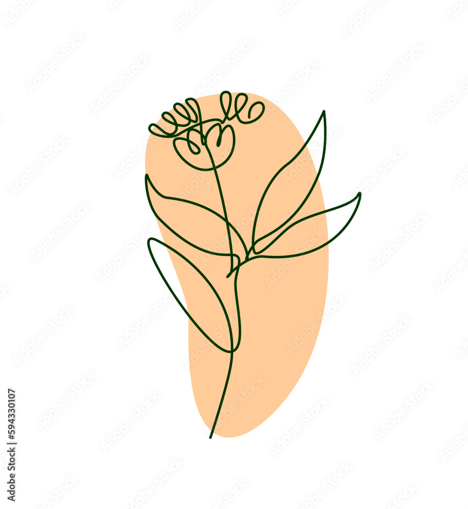 Vetor Continuous one simple single line drawing Minimalist hand drawn ...