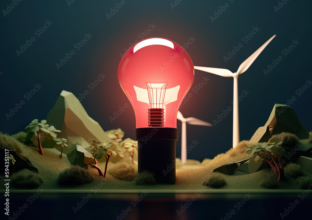 ESG ecological concept. Alternative energy, sustainable ecosystem ...