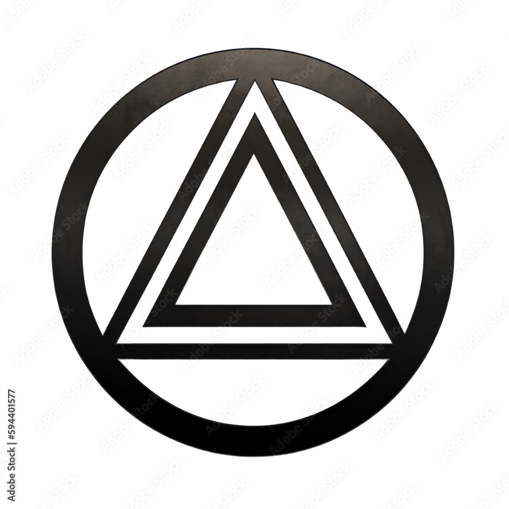 triangle in circle symbol; recovery program graphic Stock Illustration ...