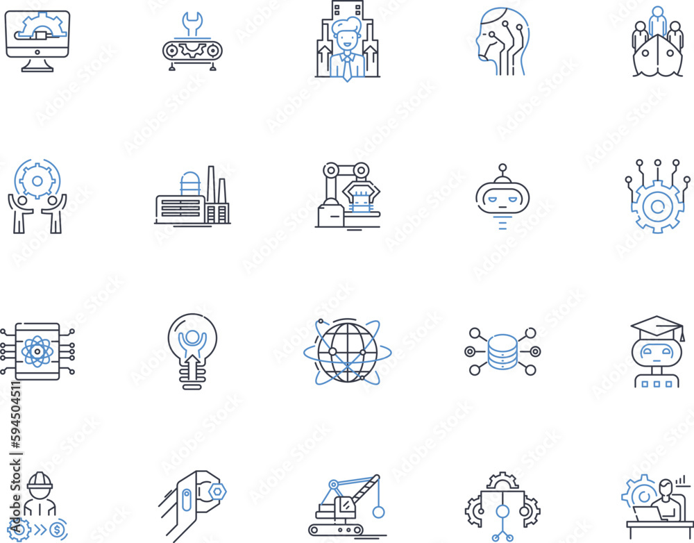 Dispatch line icons collection. Logistics, Delivery, Shipment ...