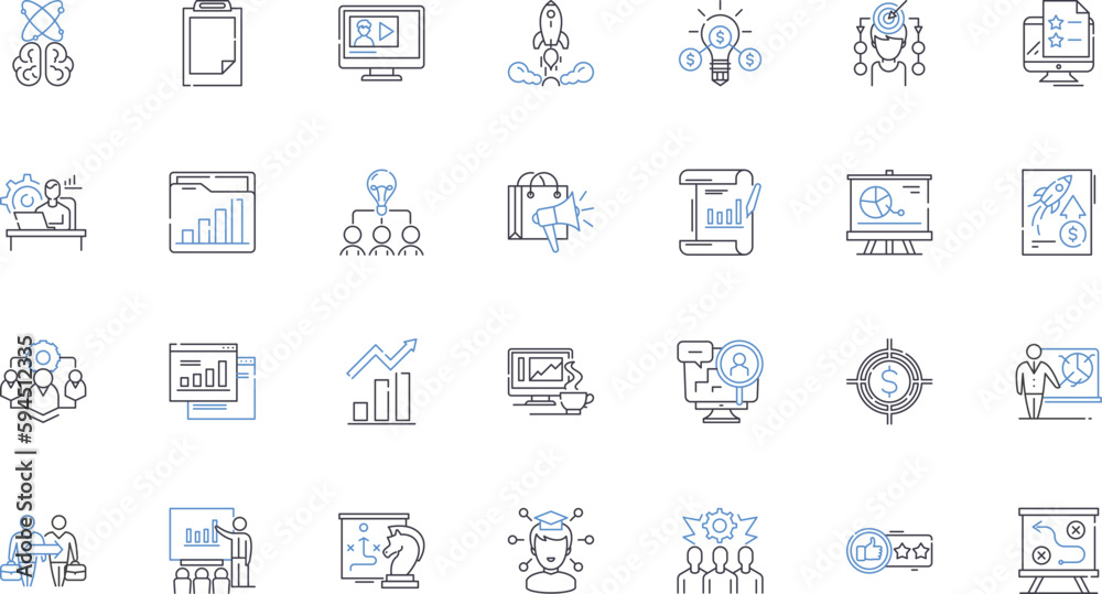 Method line icons collection. Procedure, System, Approach, Technique, Process, Practice ...