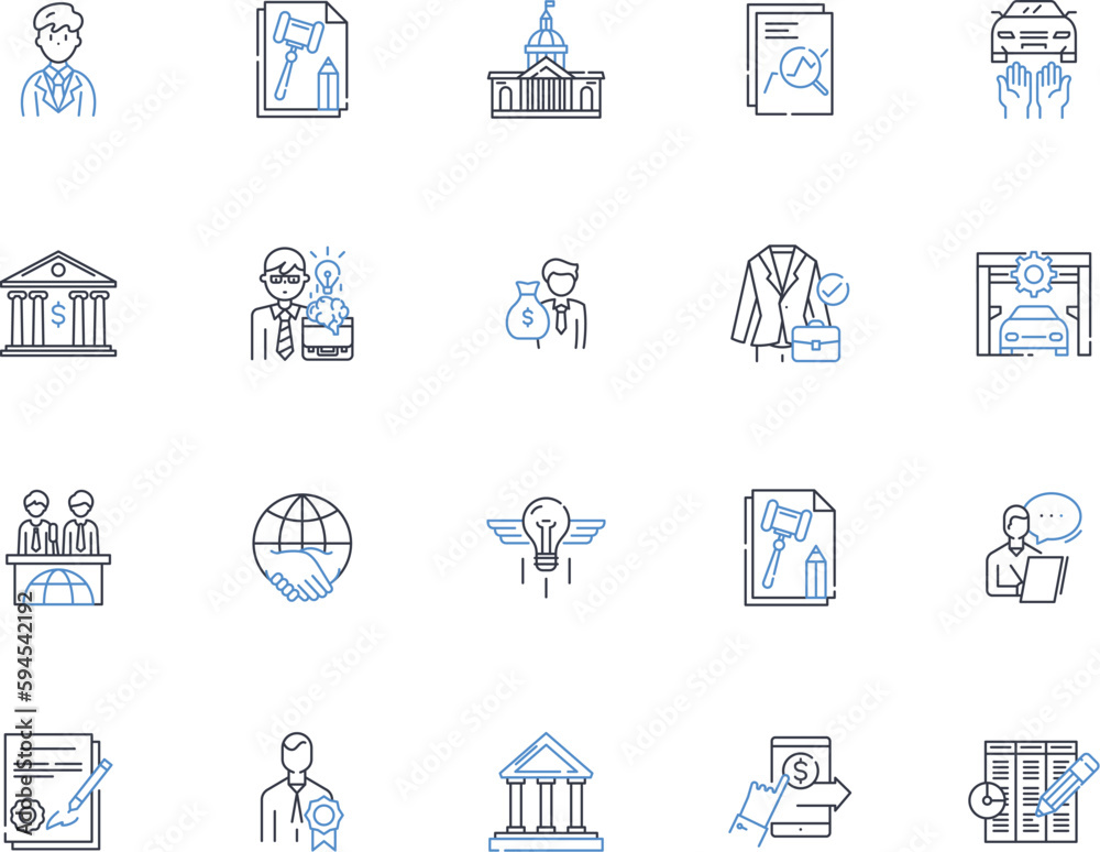 Inalienable rights line icons collection. Liberty, Freedom, Equality ...