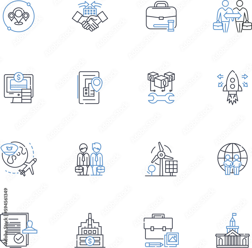 Domination Mastery line icons collection. supremacy, control ...