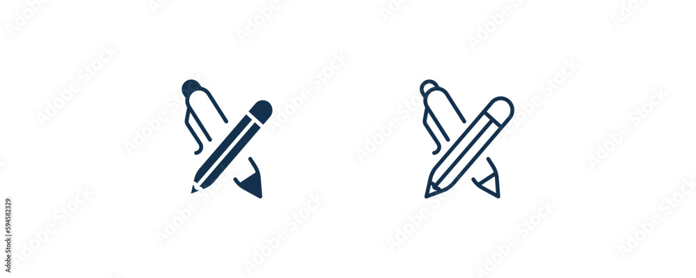 writing tool icon. Outline and filled writing tool icon from tools and ...