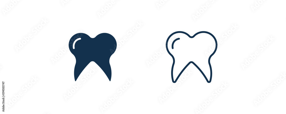 molar tooth icon. Outline and filled molar tooth icon from medical and ...