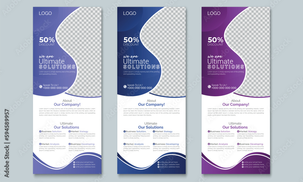 Business Roll Up Banner stand. Presentation concept.Template of ...