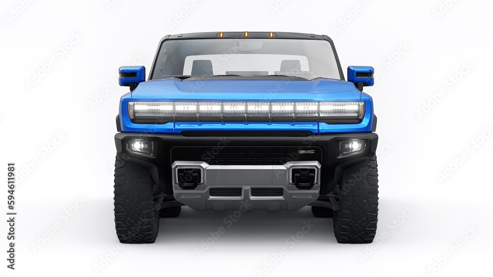 San Diego, USA. April 14, 2023. GMC Hummer EV 2022 is an all-electric ...