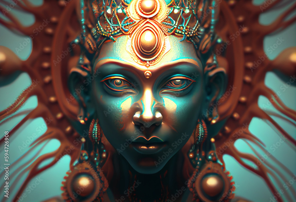 Illustration Stock Major gods and goddesses of ancient Indian religions ...