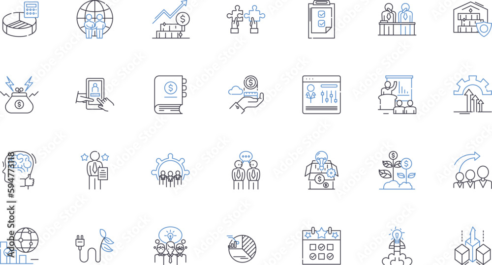 Vetor Metrics line icons collection. Measurement, Statistics, Analytics ...