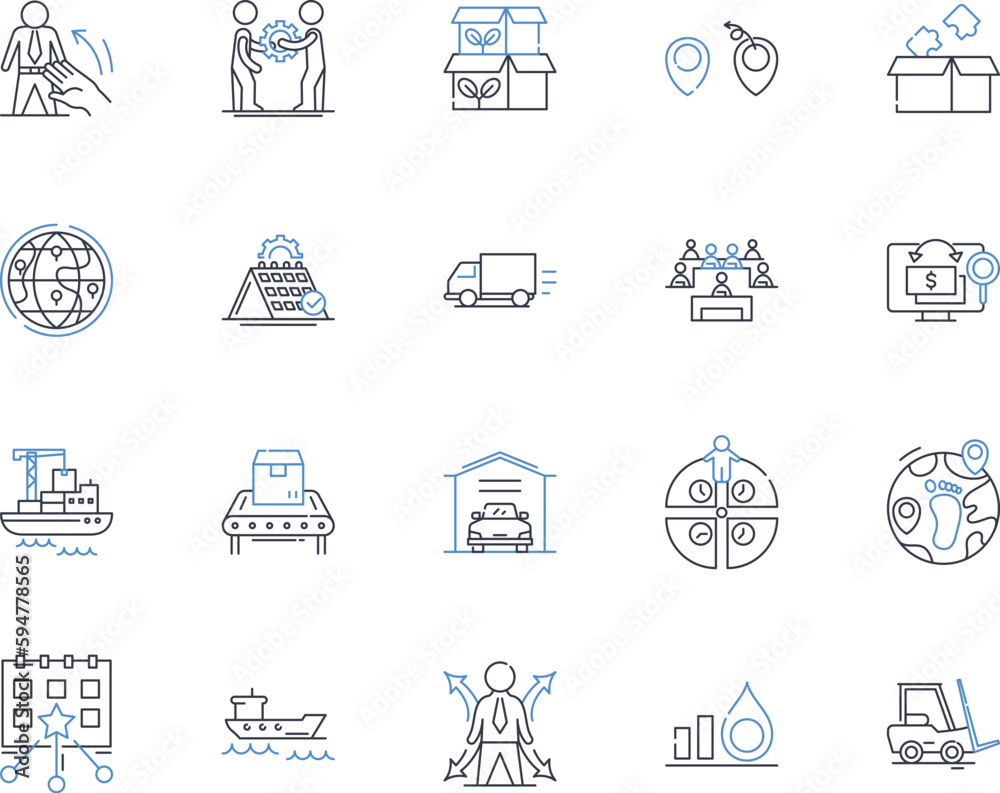 Product Realization line icons collection. Design, Prototyping ...