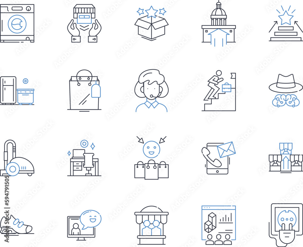 Secure nerk line icons collection. Encryption, Firewall, Protection ...