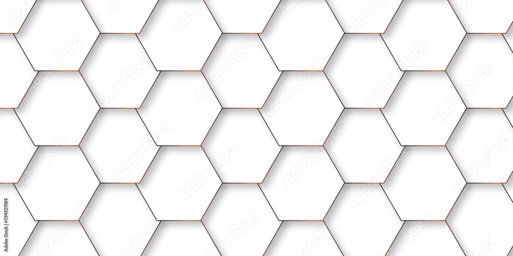 Vector de Stock Background with hexagons . Abstract background with lines . white texture ...