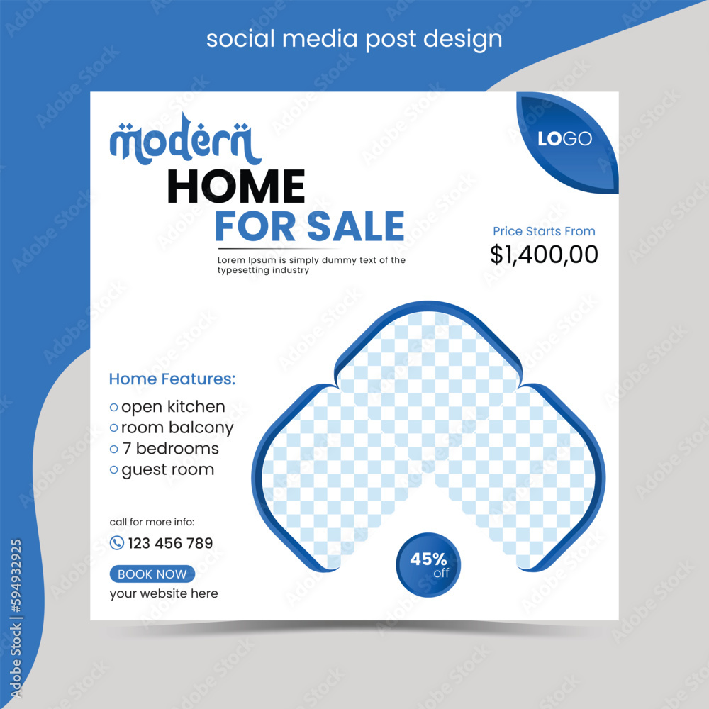 Стоковий вектор Editable real estate house sale and home rent ...