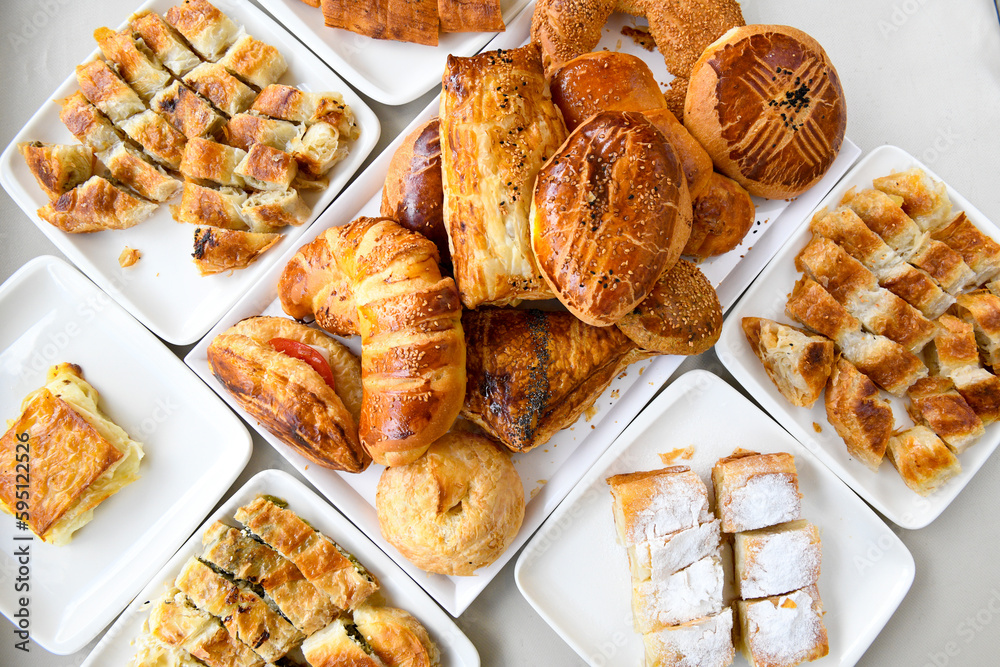 Turkish pastry product , tasty pogaca. Turkish Pastries; pogaca, borek ...