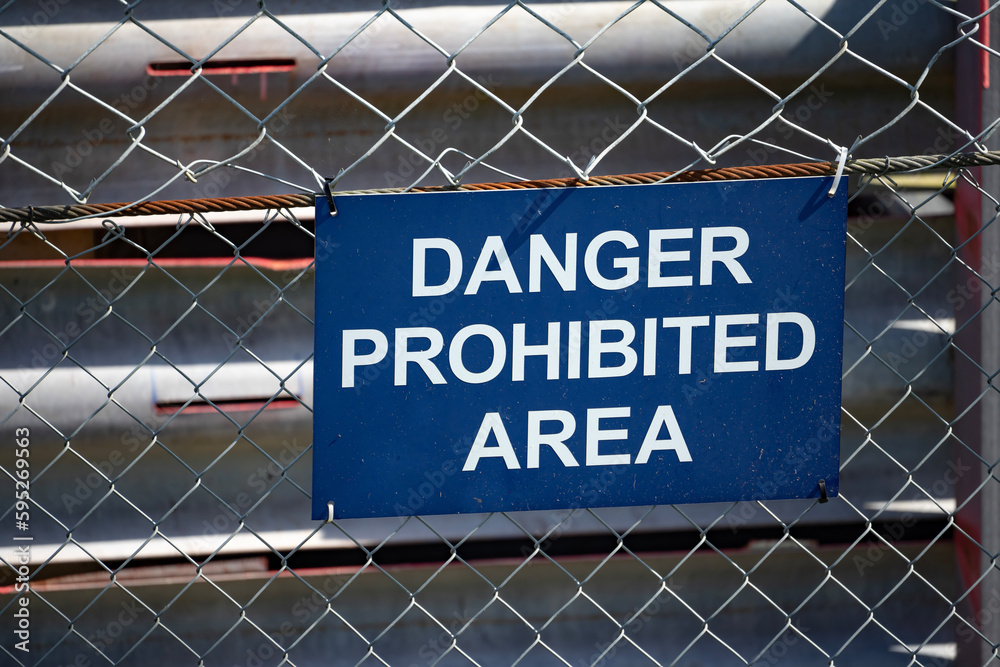 danger sign prohibited area no entry Stock Photo | Adobe Stock