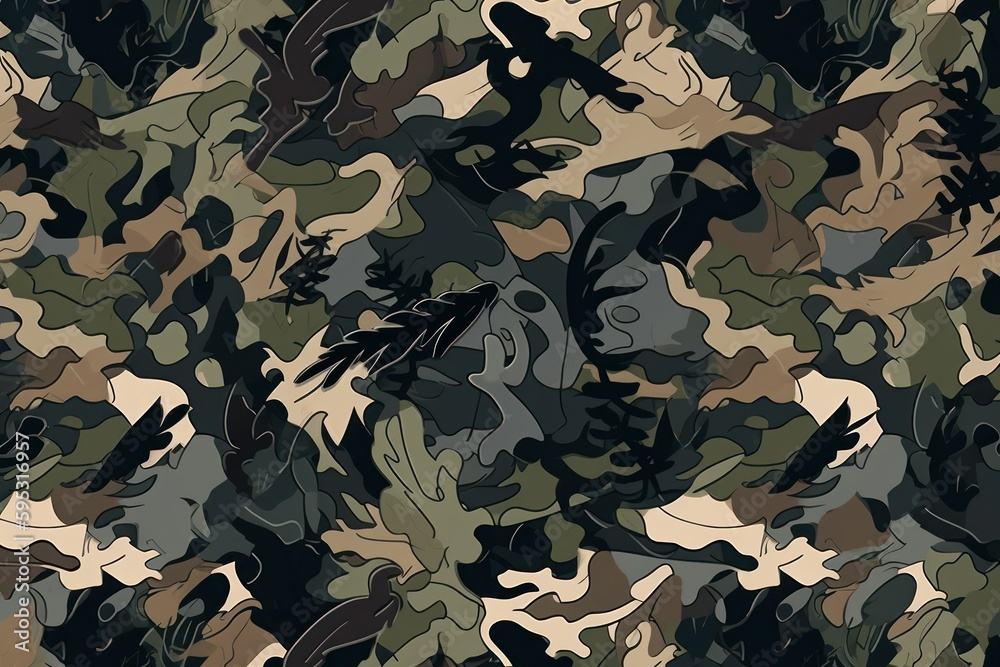 Soldier camo pattern design Stock Illustration | Adobe Stock