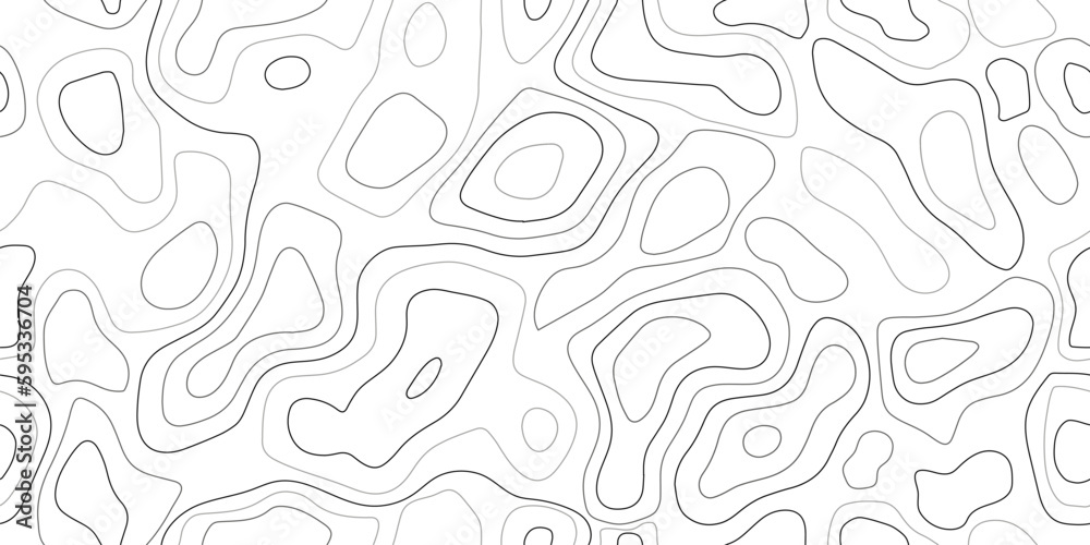 Sea topography pattern. Line map sketch background, terrain texture ...