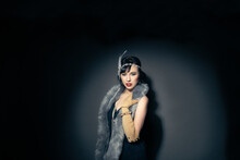 Woman Retro Flapper Style Portrait Free Stock Photo - Public Domain ...