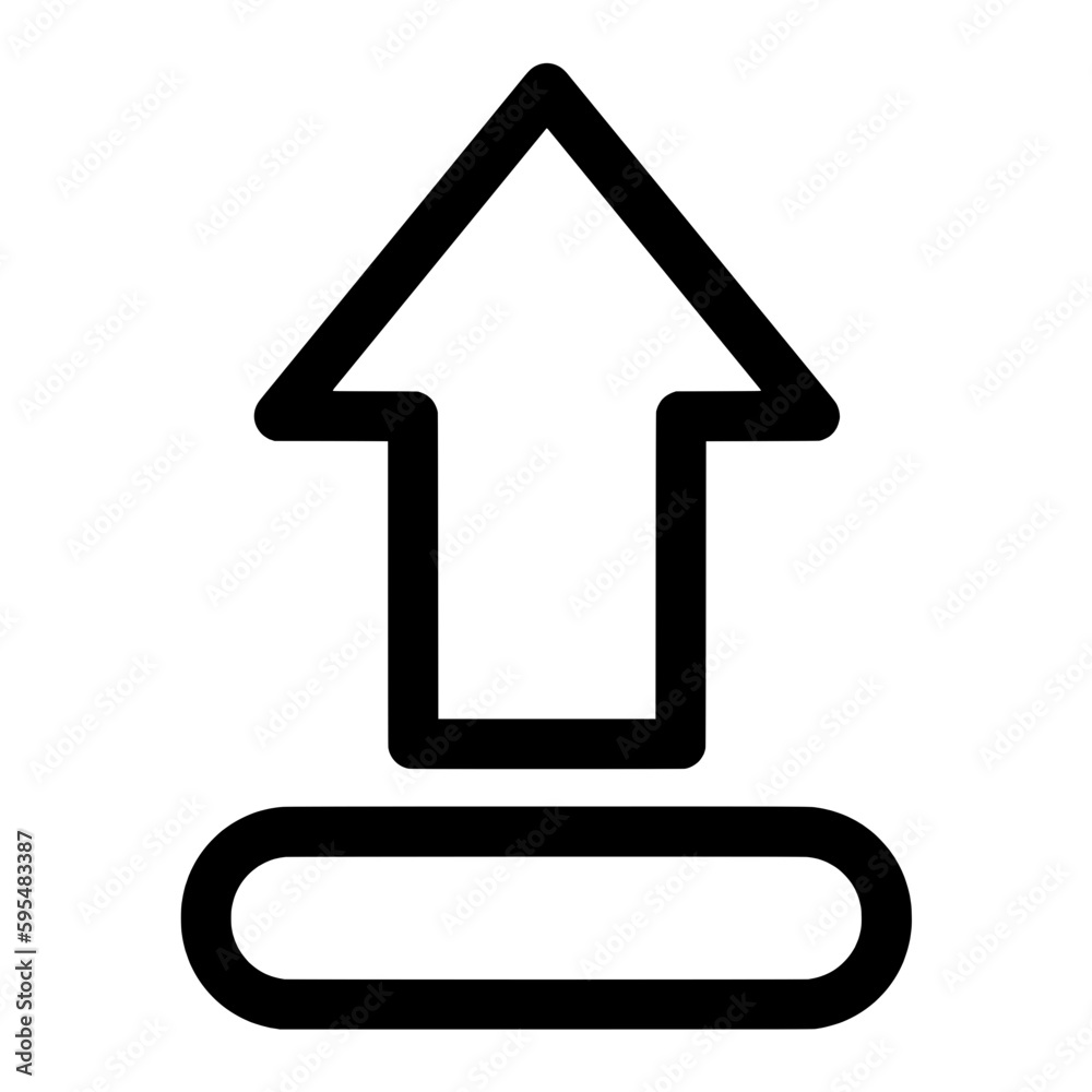 Vector de Stock Upload arrow icon transparent.File, document uploading sign.Outline illustration ...
